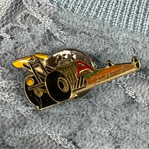 Accessories | 4 2 Racing Car Red Gold Color Pin Unisex | Poshmark